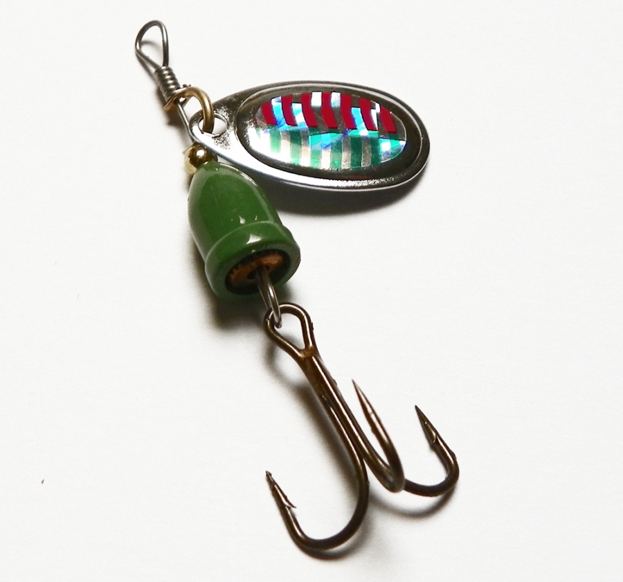 3.5 Gram Spin Vibrating Lure - Green / Red / Iridescent for $2.65 AUD